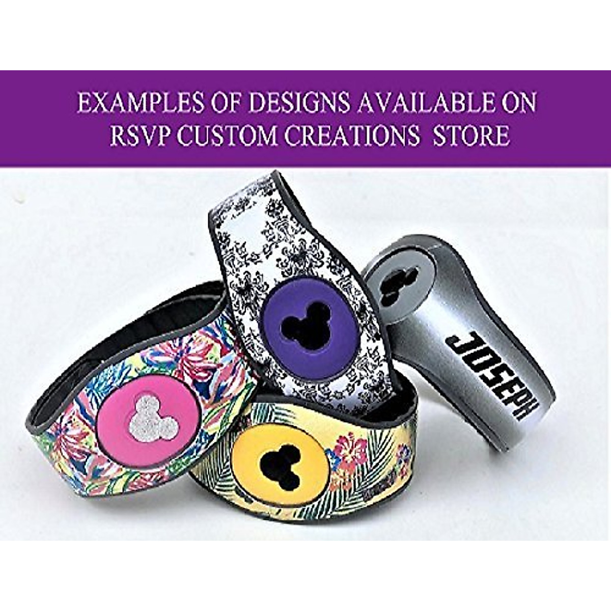 Vinyl Skin Decal Wrap Sticker Cover for the MagicBand 2 Magic Band 2 Gold Polka Dot Pink Blue Purple Backing