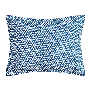 Poppy & Fritz - Queen Duvet Cover Set, Breathable Cotton Bedding with Matching Shams & Zipper Closure, All Season Home Decor (Brooke Blue, Queen)