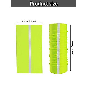 SATINIOR 8 Pieces Reflective Neck Gaiter for Men Cycling Balaclava Face Mask Cover Bandana Capuchas para el sol para Hombre Fluorescent Yellow