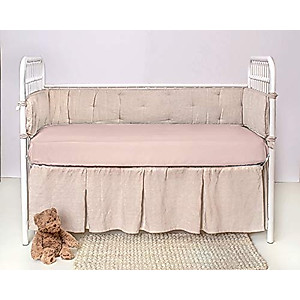 Pure Bamboo Sheets - Bamboo Crib Fitted Sheet (52"x28"x6") for Girls and Boys - 100% Organic Bamboo, Luxuriously Soft, Ultimate Cooling, Fits Standard Size Crib Mattress (Pink)