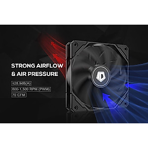 ID-COOLING SE-224-XTS Black CPU Cooler 4 Heatpipes CPU Air Cooler 120mm PWM Fan CPU Fan for Intel LGA1700/115X/1200; AMD AM4/AM5
