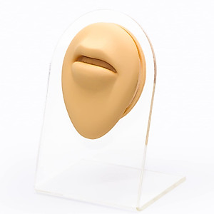 Gonryun Body Piercing Practice Kits, Mouth Soft Silicone Model, Suture Practice, Jewelry Display