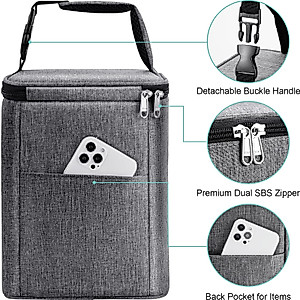 Breastmilk Cooler Bag Insulated & Reusable Baby Bottle Tote Bag for up to 6 Bottles 4 Large 9 Oz Bottles, Freezer Lunch Bag, Perfect for Daycare Travel or Back to Work Nursing Mom