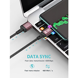 Magnetic USB Charging Cable, KUULAA 3A Magnetic USB Cable Support QC 3.0 Fast Charging & Data Transfer, Magnet Phone Charger Nylon Braided Cord for Most Smart Devices (3.3FT, Red)…