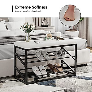 Entryway Bench with Shoe Storage for Living Room Shoe Rack Bench,Shoe Bench Entryway with Cushion,Adjustable-Height Shoe Bench with Storage,Storage Bench Entryway Shoe Rack Bench Featuring Coat Rack