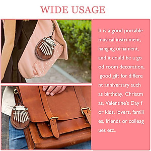 Melogale Kalimba Portable Mini 8 Key Thumb Piano Marimba Mbira Kisanji Musical Good Accessory Pendant Finger Piano Gift for Adults and Children