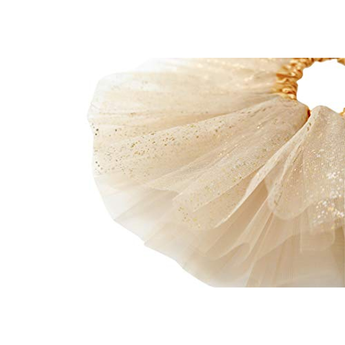 GOODTECK Newborn Infant Baby Professional 3 Layers Sequin Tutu Tulle Skirt (3-8 Years, Gold)