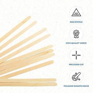 ForPro Professional Collection Premium Wood Applicators, Non-Sterile, Hair Removal Waxing, Petite, 4.5” L x .375” W, 500-Count