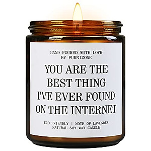 Gifts for Her Him, Candles Gifts for Women, Funny Gifts Anniversary Birthday Gifts for Boyfriend Girlfriend Husband Wife, Soy Wax Lavender Candles