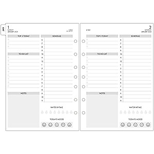 2023 Planner Refill, One Page Per Day, Daily & Monthly, Appointment Schedule, Priorities, Daily To Do, Notes (Classic, Size 4, Jan 2023 - Dec 2023)