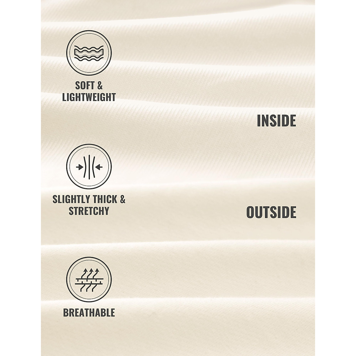 CRZ YOGA Hoodies for Men French Terry Hooded Sweatshirts Workout Athletic Casual Pullover Tops with Pocket White Apricot X-Large