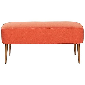 Safavieh Mercer Collection Clara Retro Orange Wool Bench