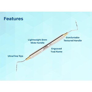 ARTMAN INSTRUMENTS Dental Hygienist Tool Kit (10 PCs) – Includes Mirror, Probe, Tweezer, Scalers, Pocket Probe, Curettes – Prophylaxis Teeth Cleaning Set, Autoclavable, with Sterilization Cassette