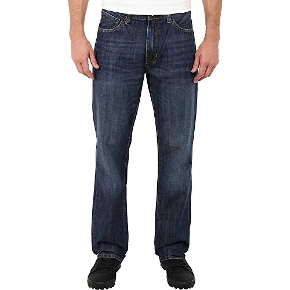 IZOD Men's Rigid Denim and Relaxed Fit, Medium Vintage, 32W x 30L