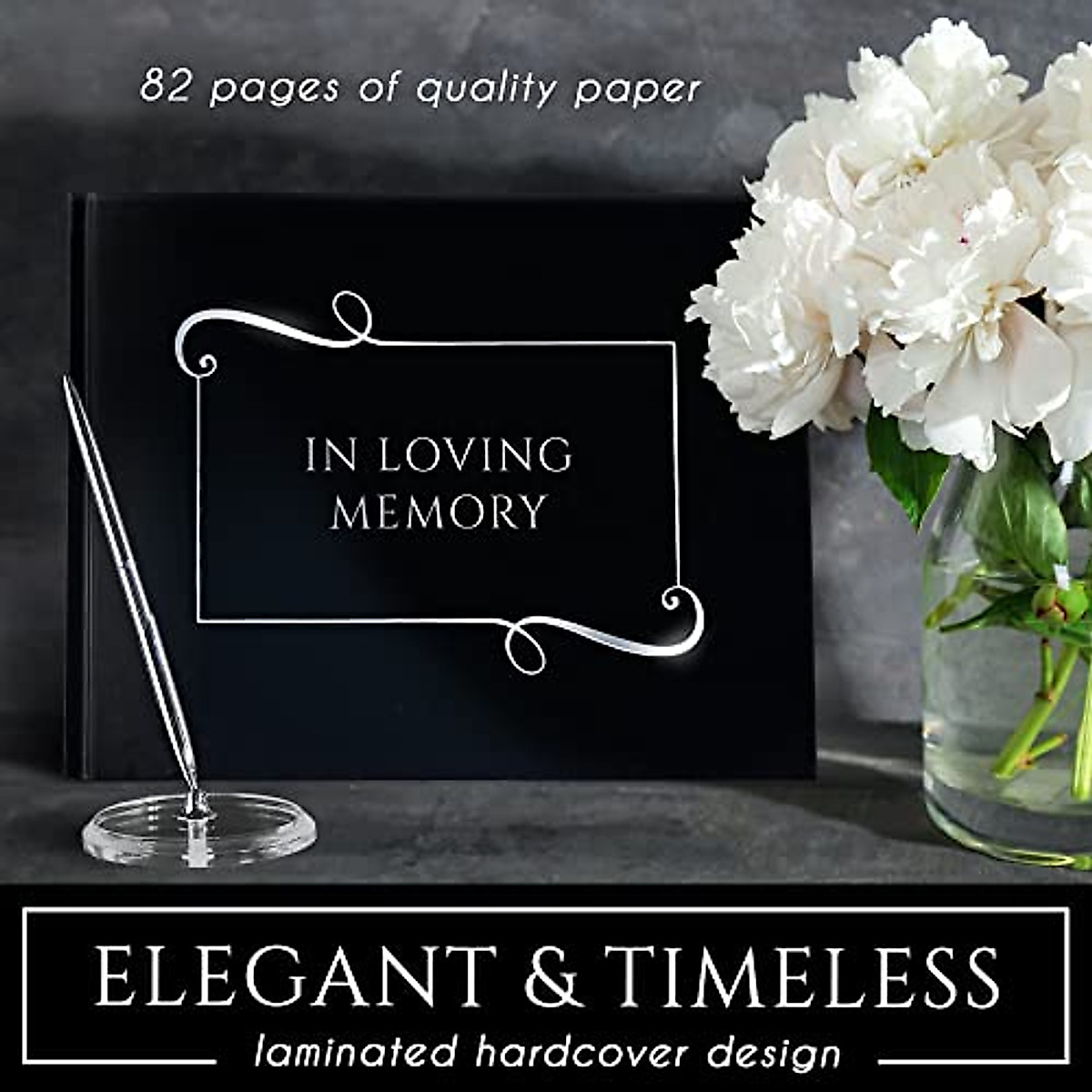in Loving Memory Funeral Guest Book, Funeral Guestbook with Pen, Memorial Service Guest Book, Memorial Guest Book, Memorial Book, Funeral Book, Signature Book, Funeral Book Guest (FGB001)