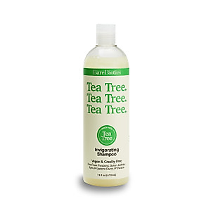 BARE BIOTICS Scalp Refreshing and Invigorating Tea Tree Hair Shampoo, 16 fl. Ounces