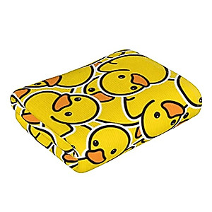 Cute Duck Bath Hand Towels Duck Pattern Face Towel Breathable Dish Towels for Bathroom Kitchen Yoga Spa Gym Beach Use