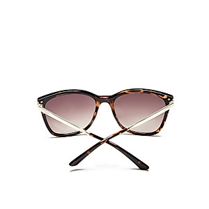 GUESS Women's Gu7483 Cat Eye Sunglasses, Dark Havana & Brown Mirror, 56 mm + 0
