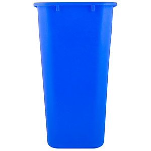 TableTop King 41 Qt. / 10 Gallon Blue Rectangular Recycling Wastebasket
