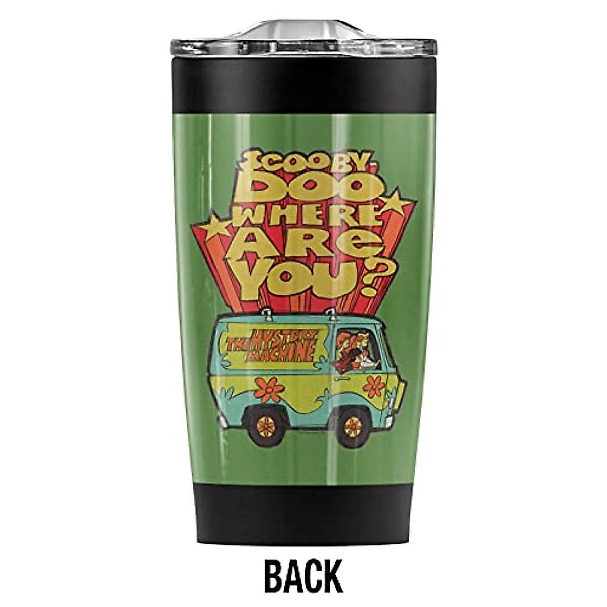 Scooby-Doo Where Are You Mystery Machine Stainless Steel Tumbler 20 oz Coffee Travel Mug/Cup, Vacuum Insulated & Double Wall with Leakproof Sliding Lid | Great for Hot Drinks and Cold Beverages