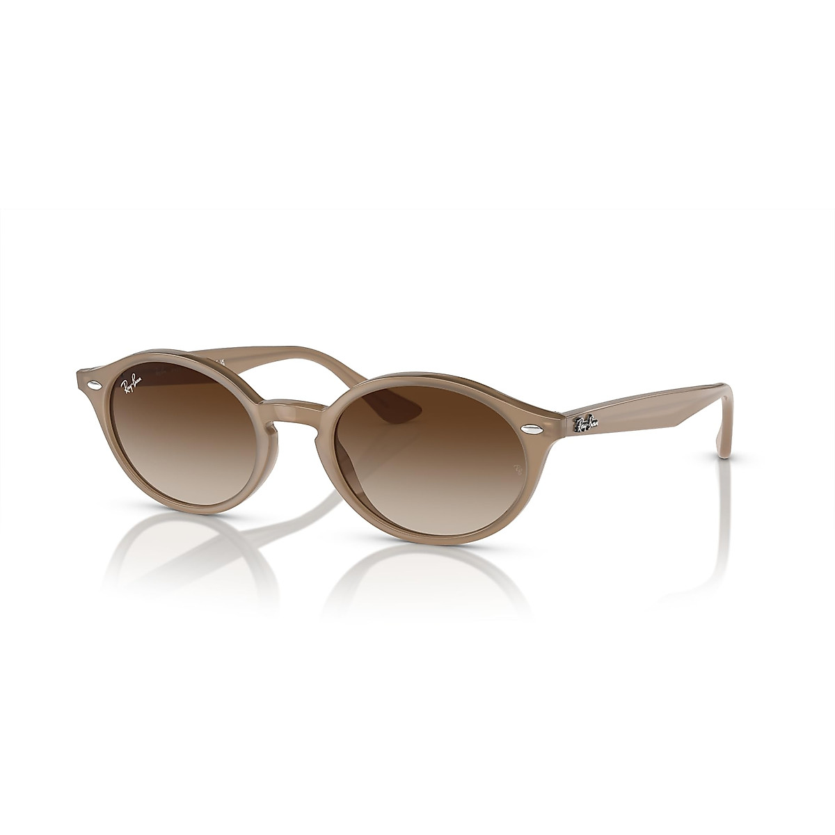 Ray-Ban RB4315 Oval Sunglasses, Turtledove/Gradient Brown, 51 mm