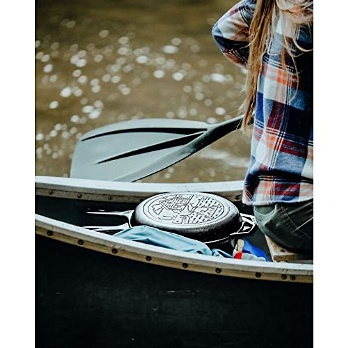 Lodge Cast Iron Wanderlust Series, Cabin Combo Cooker, 3.2 Quart​ Black