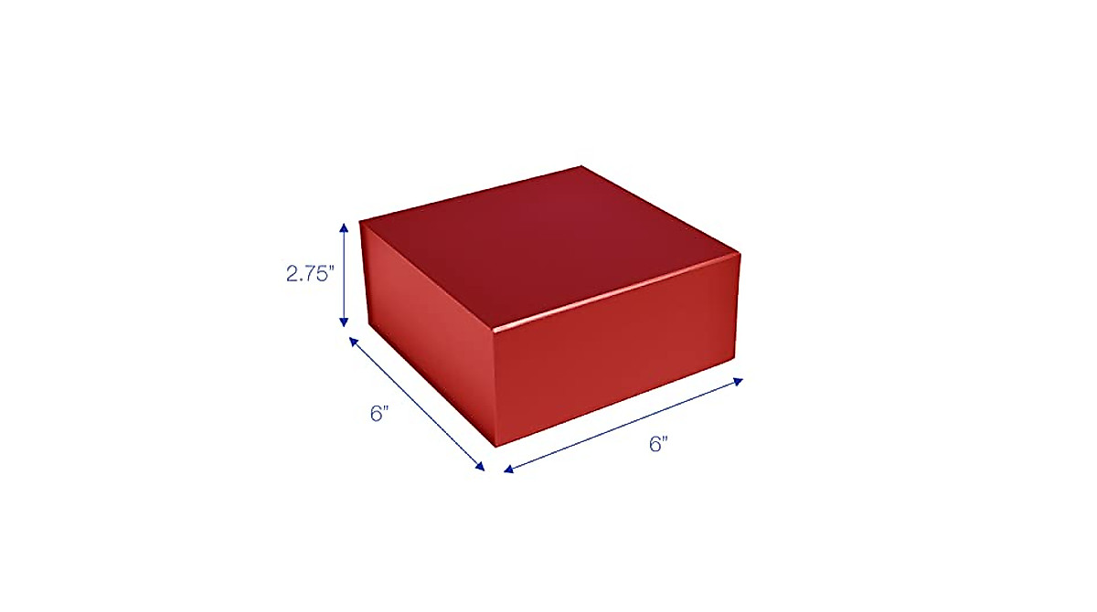 Cecobox Red Collapsible Gift Box - Elegant & Space-Saving Packaging