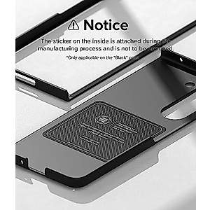 Ringke Slim [Minimalist Fit] Compatible with Samsung Galaxy Z Fold 5 Case for Women and Men, Simple Modern Sleek Design, Protective Sturdy Solid 5G Cover with Lanyard Hole - Black