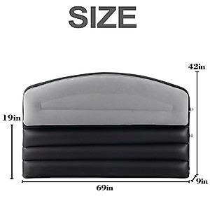 DIMAR GARDEN Inflatable Headboard for Queen Size Bed, Flocked Air Headboard