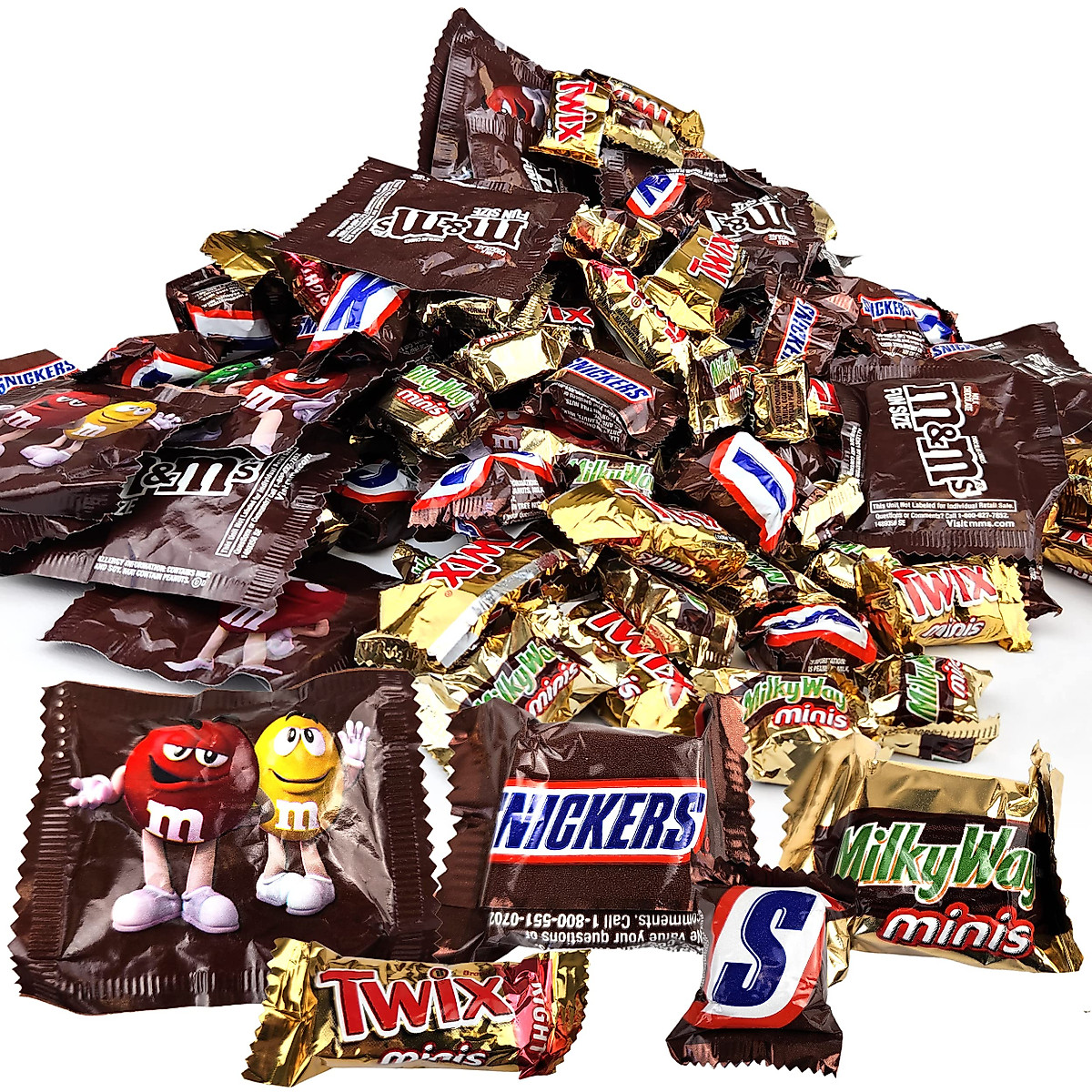 Chocolate Variety Pack – 5 lb Bulk Candy – Stunning Snacks Variety Pack – Bulk Candy Individually Wrapped – M&M's, Twix, MilkyWay and KitKat chocolate bars.