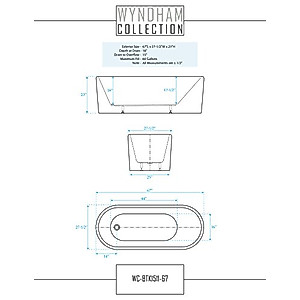 Ursula 67 inch Freestanding Bathtub in White with Floor Mounted Faucet, Drain and Overflow Trim in Polished Chrome