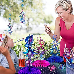 Iridescent Star Centerpiece for Party Table Decorations Celestial Shooting Aurora Galaxy Planet Starry Night Sky Wedding Birthday Bachelorette Bridal Baby Shower Anniversary Engagement Party Supplies