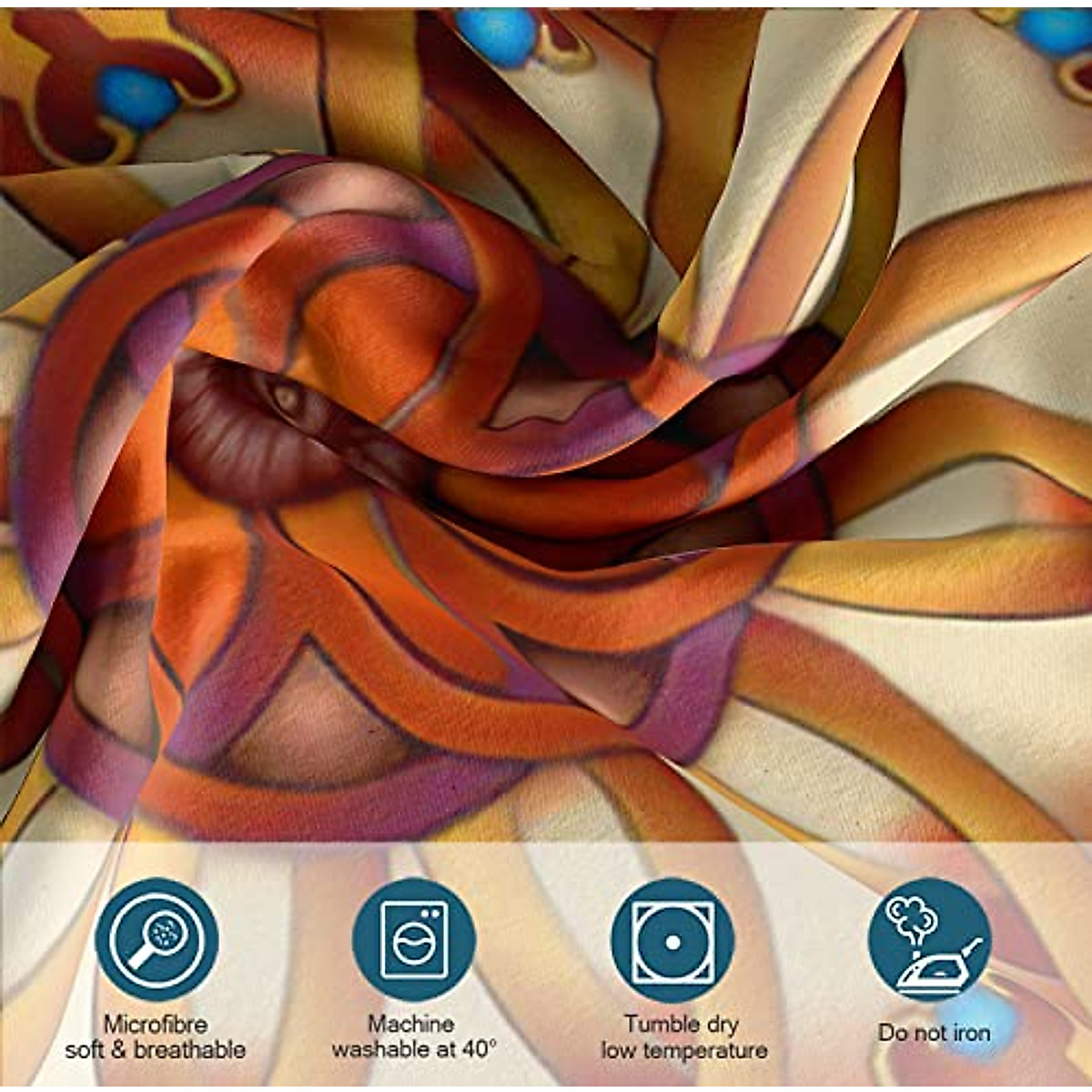 RIVINE Bedding Duvet Cover Set 3 Pieces Boho Floral Printed Pattern Soft Cozy All Season Beding Set with 2 Pillowcases Hotel Quality Twin