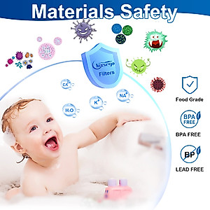 Luxsego Shower Head Filters for Skin Care Shower Head, 4 PCS PP-Cotton Filter Cartridge with Replacement Mineral Filter Beads(1oz), Ideal for Hydro Jet Filtered Showerhead Purify Hard Water