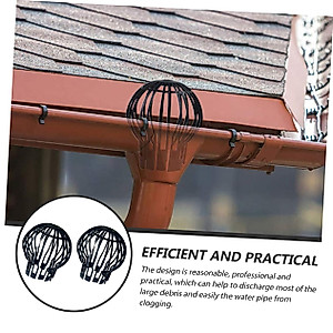 4 Pcs Eaves Filter Cover Round Balloons Expanding Water Hose mesh Filter roof Leaf Guard Gutter Leaf Strainer Gutter Topper Drainage Strainer Cover Draining Tube Filter Cover