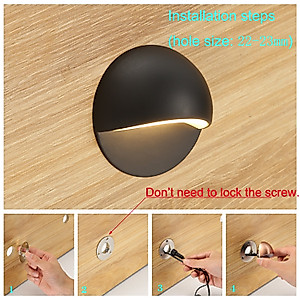 FVTLED WiFi Deck Lights Kit, WiFi Controlled 20pcs Low Voltage LED Step Lights Kit Φ1.97 Stainless Steel Waterproof Outdoor Recessed Railing Light Work with Alexa Google Home, Warm White, Black