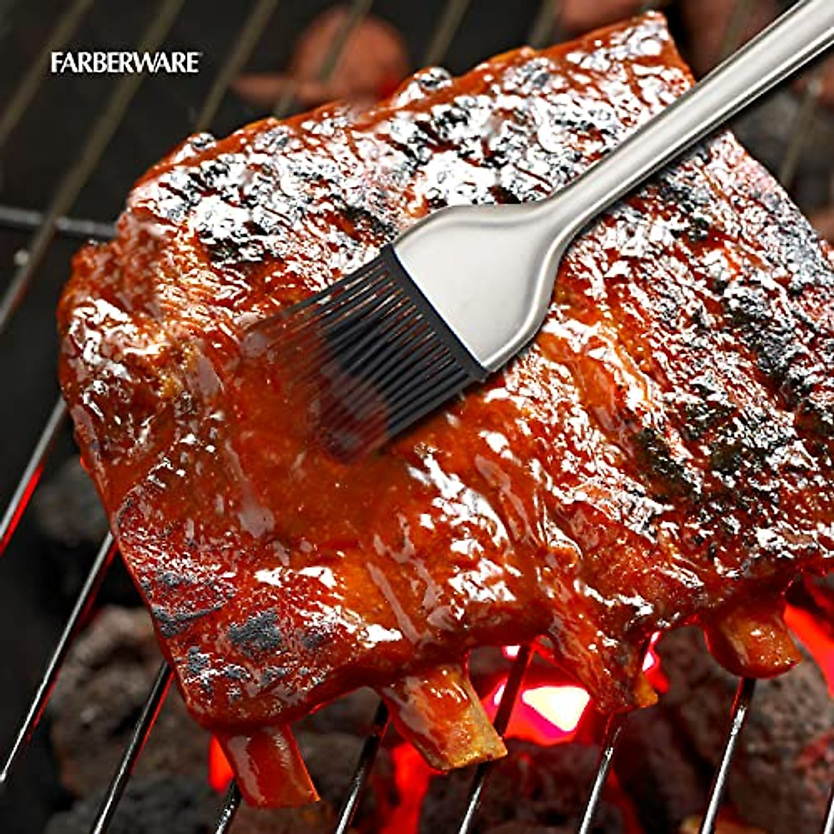 Farberware Barbeque Stainless Steel with Acacia Wood Handle Basting Brush