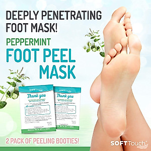 Soft Touch Tea Tree and Peppermint Foot Peel Masks