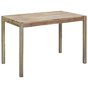 WHOPBXGAD Dining Table,Wooden Dining Table, Kitchen Table, Easy to Assemble Suitable for Small Spaces, Flats, Bars, Restaurants,47.2"x27.6"x29.5" Solid Acacia Wood
