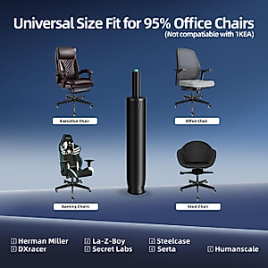 MASTERY MART Office Chair Gas Lift Cylinder Replacement, Hydraulic Pneumatic Shock Piston, Heavy Duty 450LBs/ 204KGs, Universal Size Fits Most Office Chair, 4'' Travel Length, Class 4 (Matte Black)