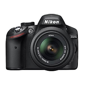 Nikon D3200 24.2 MP CMOS Digital SLR with 18-55mm f/3.5-5.6 Auto Focus-S DX VR NIKKOR Zoom Lens (Black) (OLD MODEL)