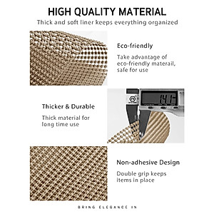 Syntus Drawer and Shelf Liner, 12 Inch x 20 Feet Non-Adhesive Durable Cabinets Liner for Kitchen, Bathroom, Shelves, Desk, Utensil, Brown