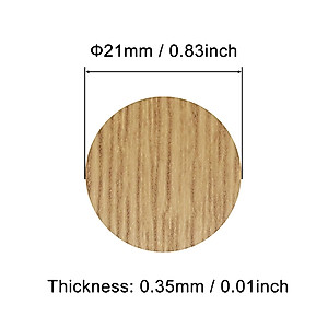 VictorsHome Self-Adhesive Screw Hole Stickers PVC Cover Caps Dustproof for Wooden Furniture Cabinet 21mm 2 Sheets/108 Pcs Maple