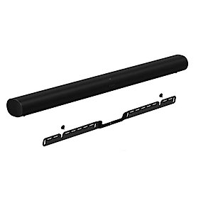 Mount Plus MP-SB66W_1 Wall Mount Bracket Kit for Sonos Arc Sound Bar | ONLY Install Sonos Arc Soundbar Bar on Wall Under TV | Black Color