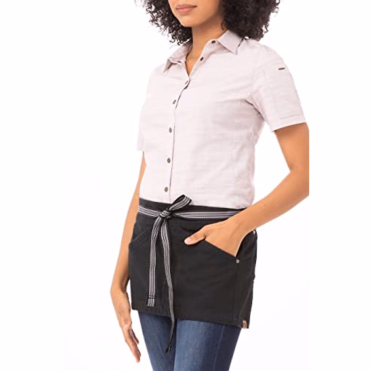 Chef Works Unisex Berkeley Waist Apron, Jet Black, One Size