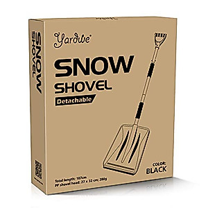 Yardwe 42" Snow Shovel with D-Grip Handle, Collapsible Snow Sand Mud Removal Tool | Detachable Four-Piece Construction Snow Shovel for Garden,Camping, Car and Other Outdoor Activities (Snow Shovel)