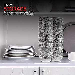 Stock Your Home 4 Inch Mini Aluminum Foil Pie Pans (50 Count) Disposable Mini Pie Pans, Small Pie Tin for Baking Tiny Treats, Durable Individual Pie Pans for Fruit Tarts, Quiche, Mince Pie Tin