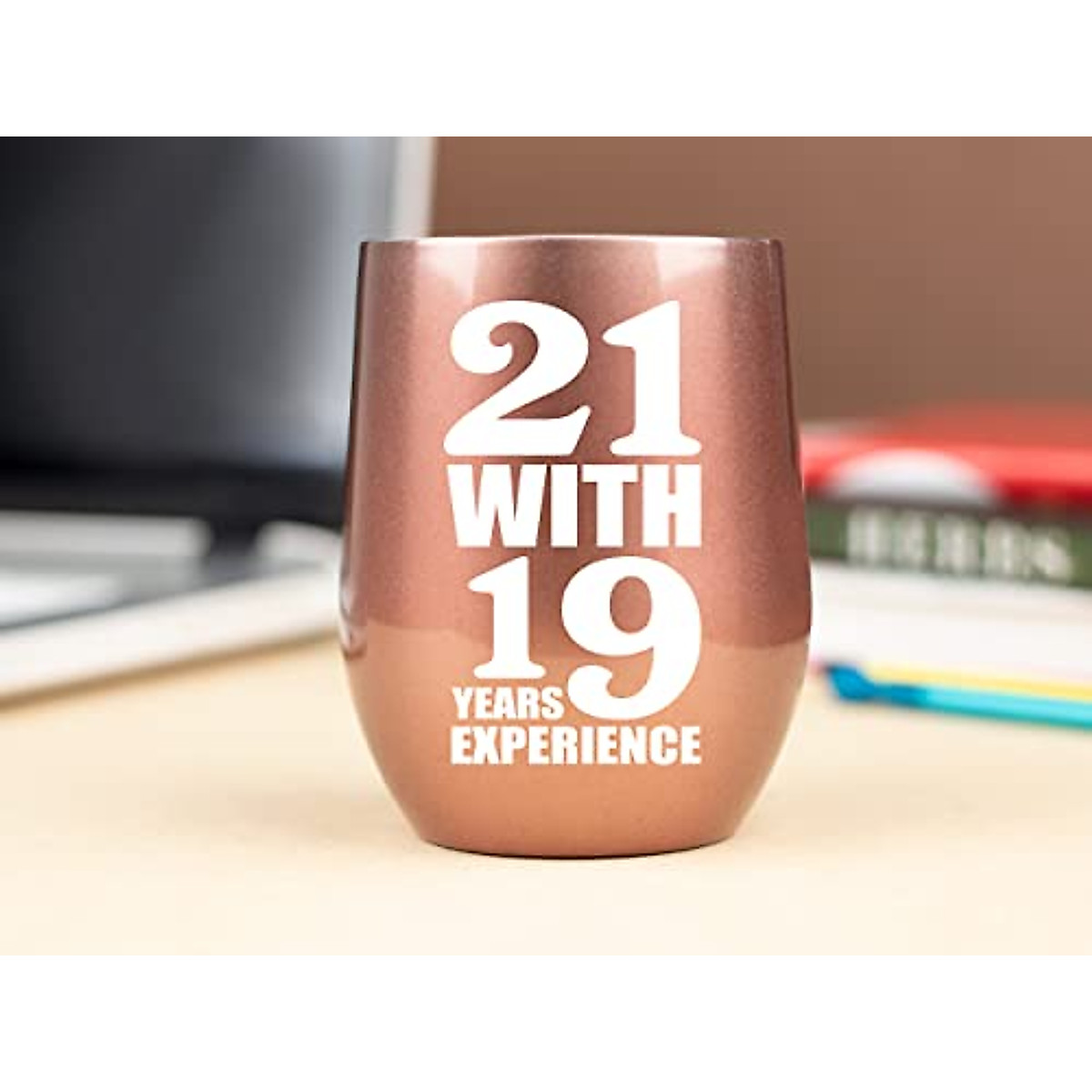 40th Birthday Gifts for Women – 12oz Wine Tumbler Mug – Turning 40, Funny, Unique Gift Idea for Her, Mom, Glass, Happy, Bday, Glass, Cup