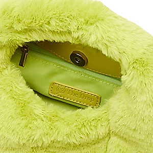The Drop Women's Addison Soft Volume Top Handle Bag, Lime Fur, One Size