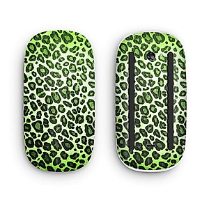 Design Skinz Vibrant Green Leopard Print Vinyl Decal Compatible with The Apple Magic Mouse 2 (Wireless, Rechargable) with Multi-Touch Surface